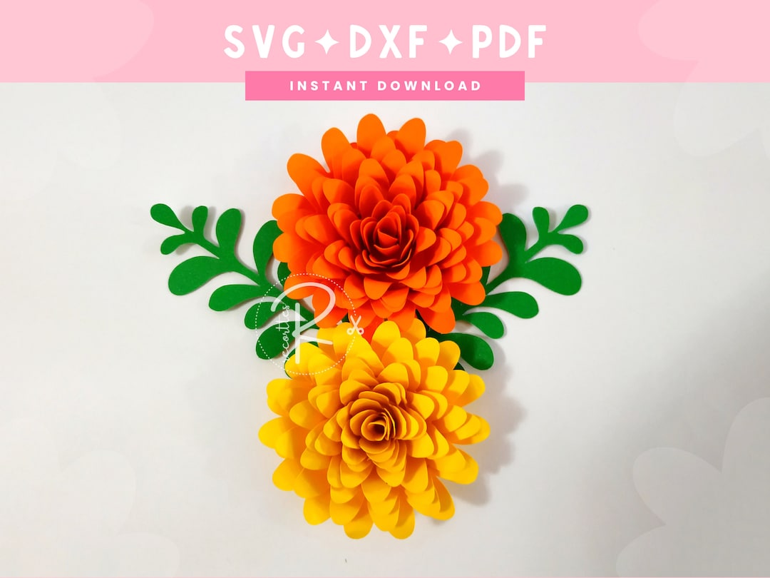 Helena Spiral Paper Flower Svg Template Digital Download | SVG DXF PDF ...