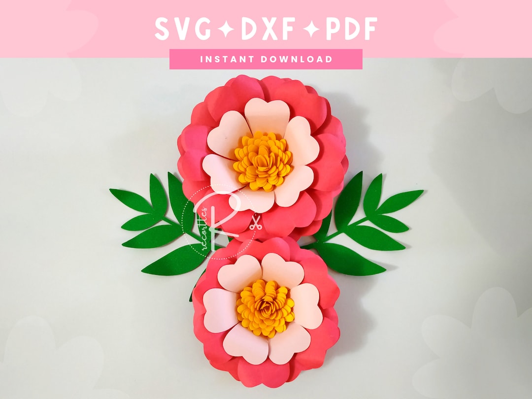 Maria Paper Flower Svg Template Digital Download | SVG DXF PDF ...