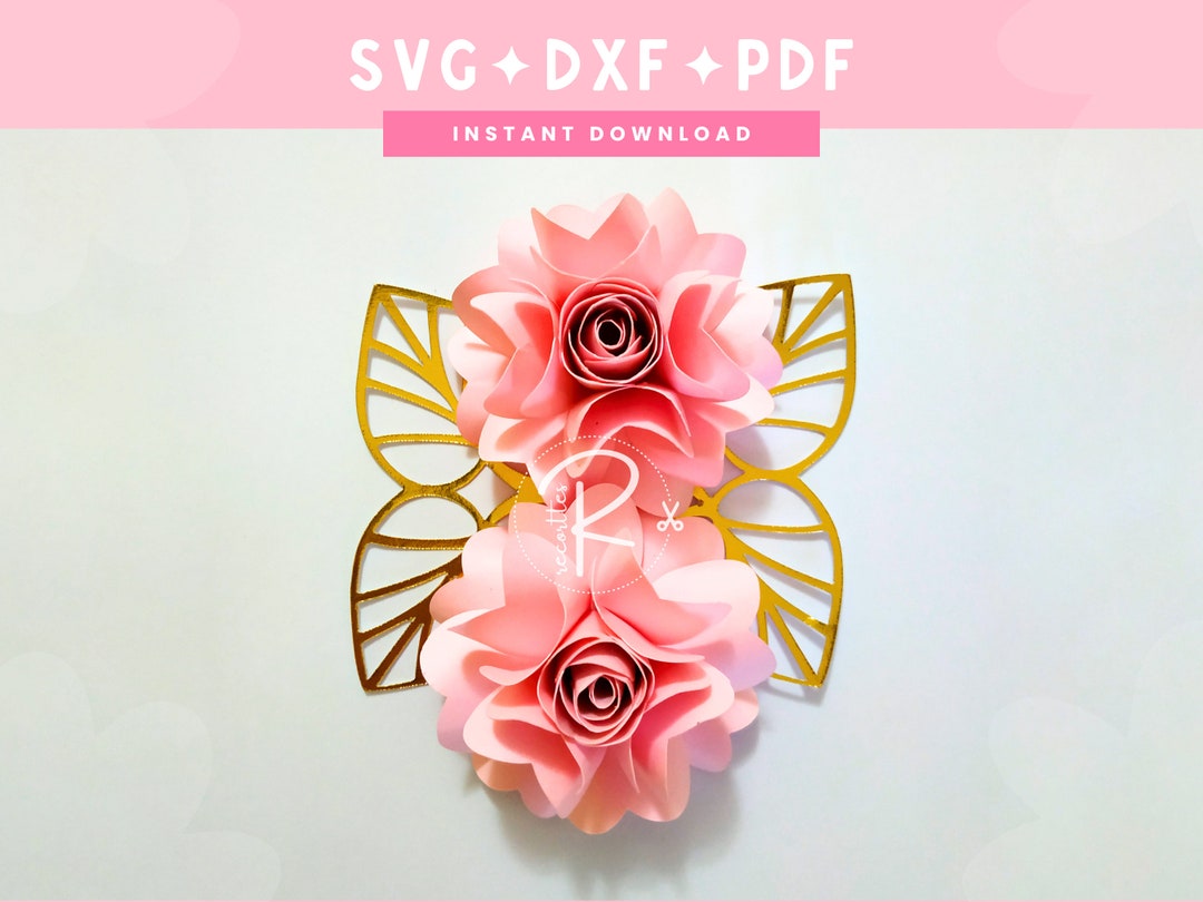 Julia Paper Flower Svg Template Digital Download | SVG DXF PDF ...