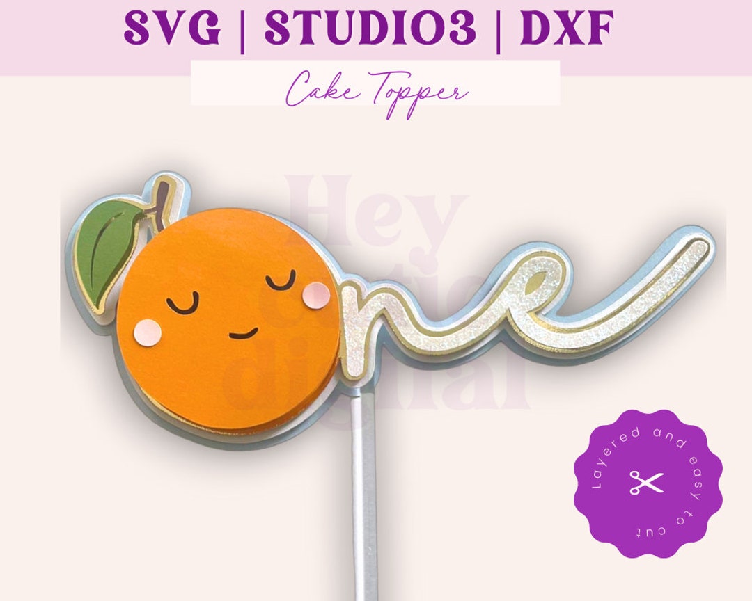 Cutie One Cake Topper SVG: First Birthday, Cricut & Silhouette File - Etsy
