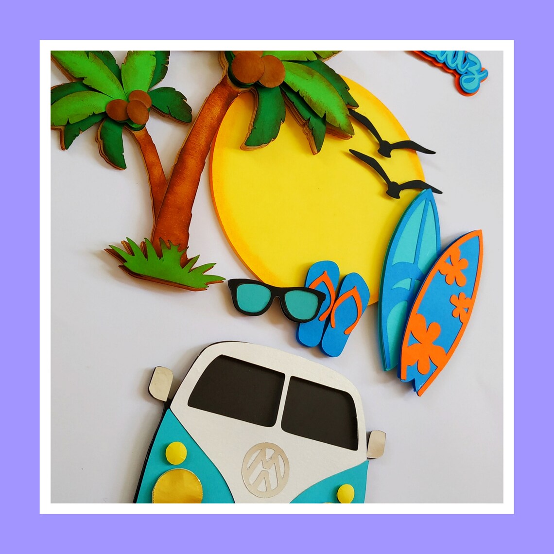 Surf Cake Topper SVG: Surfer Birthday, Combi Van (digital Download) - Etsy