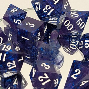 Mystic Nebula - Handmade 9 Piece Set + 25mm Jumbo D20 / Sharp Edge ...