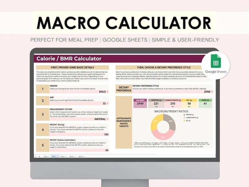Calorie / BMR Calculator, Easy to Calculate Your Diet Protein, Cabs ...
