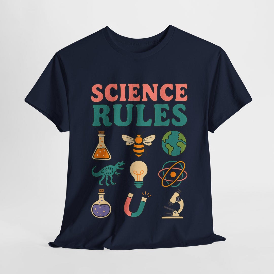 Science Rules T-shirt | Fun Science Teacher Shirt | STEM Gift for ...