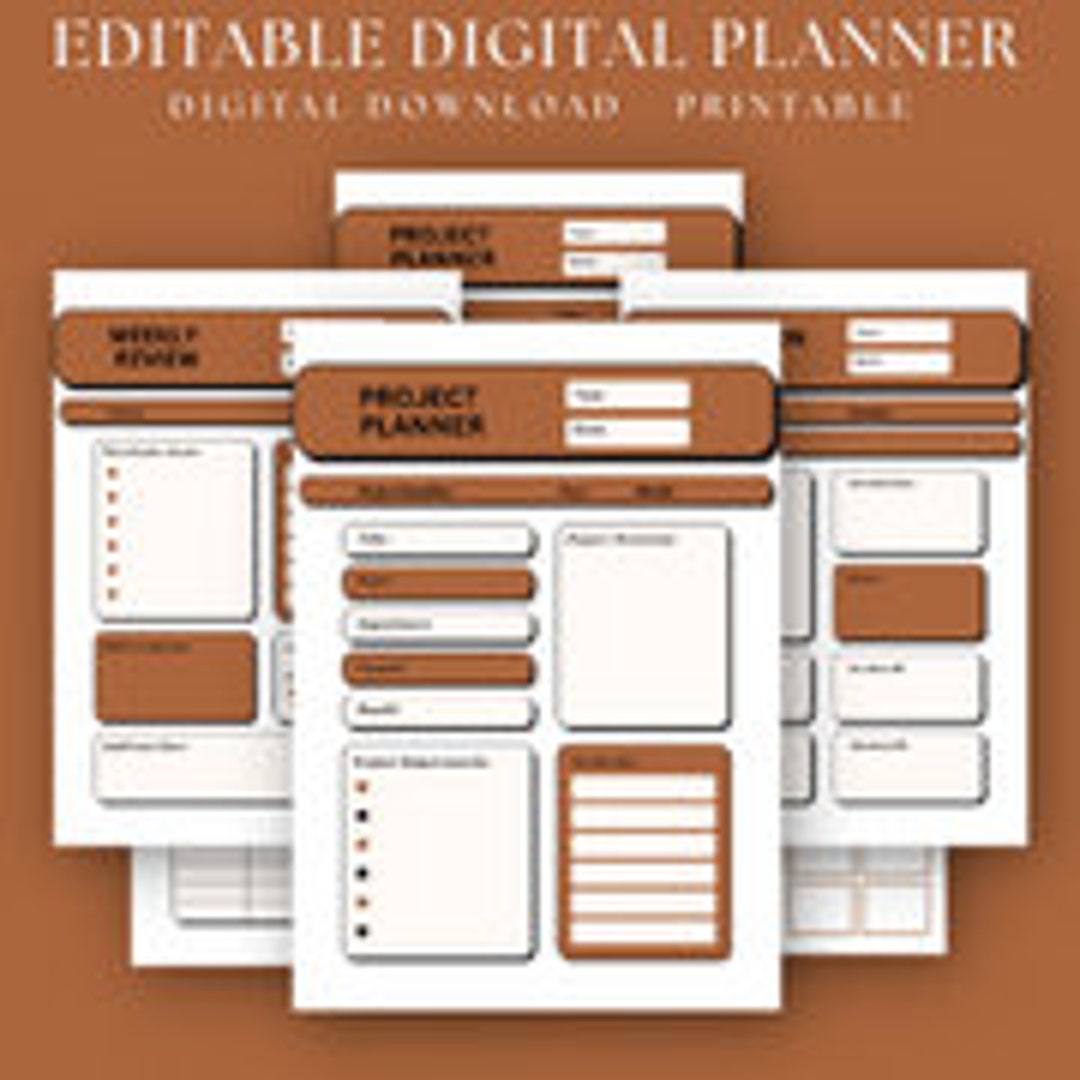 Simple Project Planner Printable, Productivity Planner, Task Tracker ...