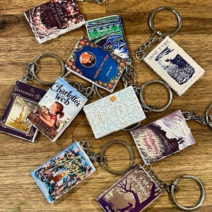 Miniature Book Keychains - Etsy