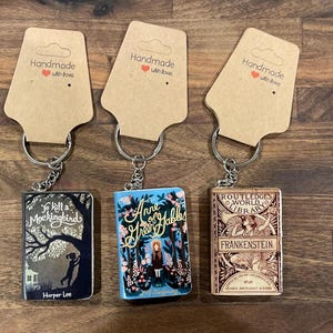 Miniature Book Keychains - Etsy