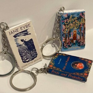 Miniature Book Keychains - Etsy