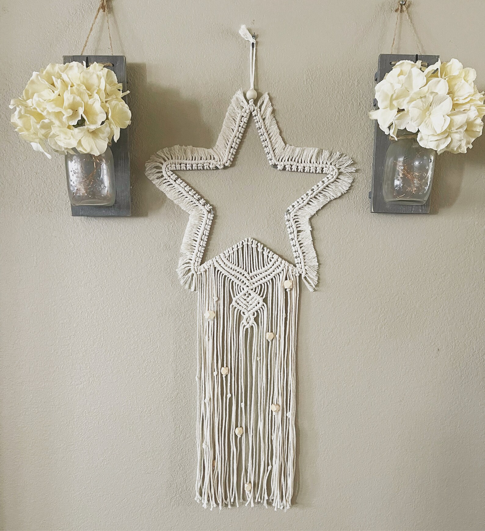Organic Cotton Macrame Shining Star - Etsy