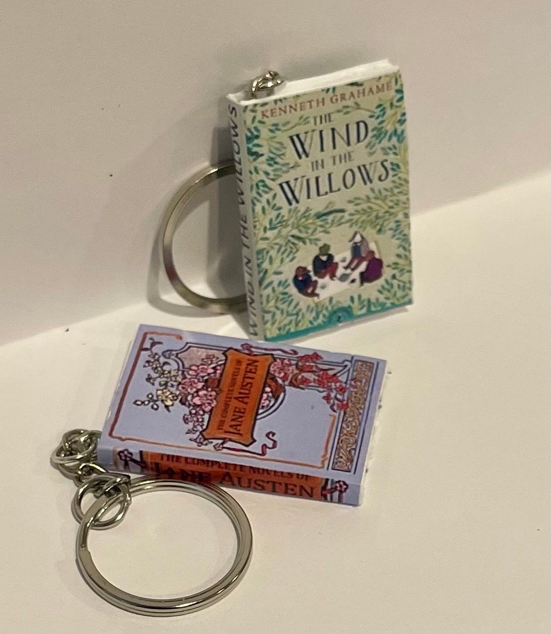 Miniature Book Keychains - Etsy