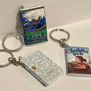 Miniature Book Keychains - Etsy