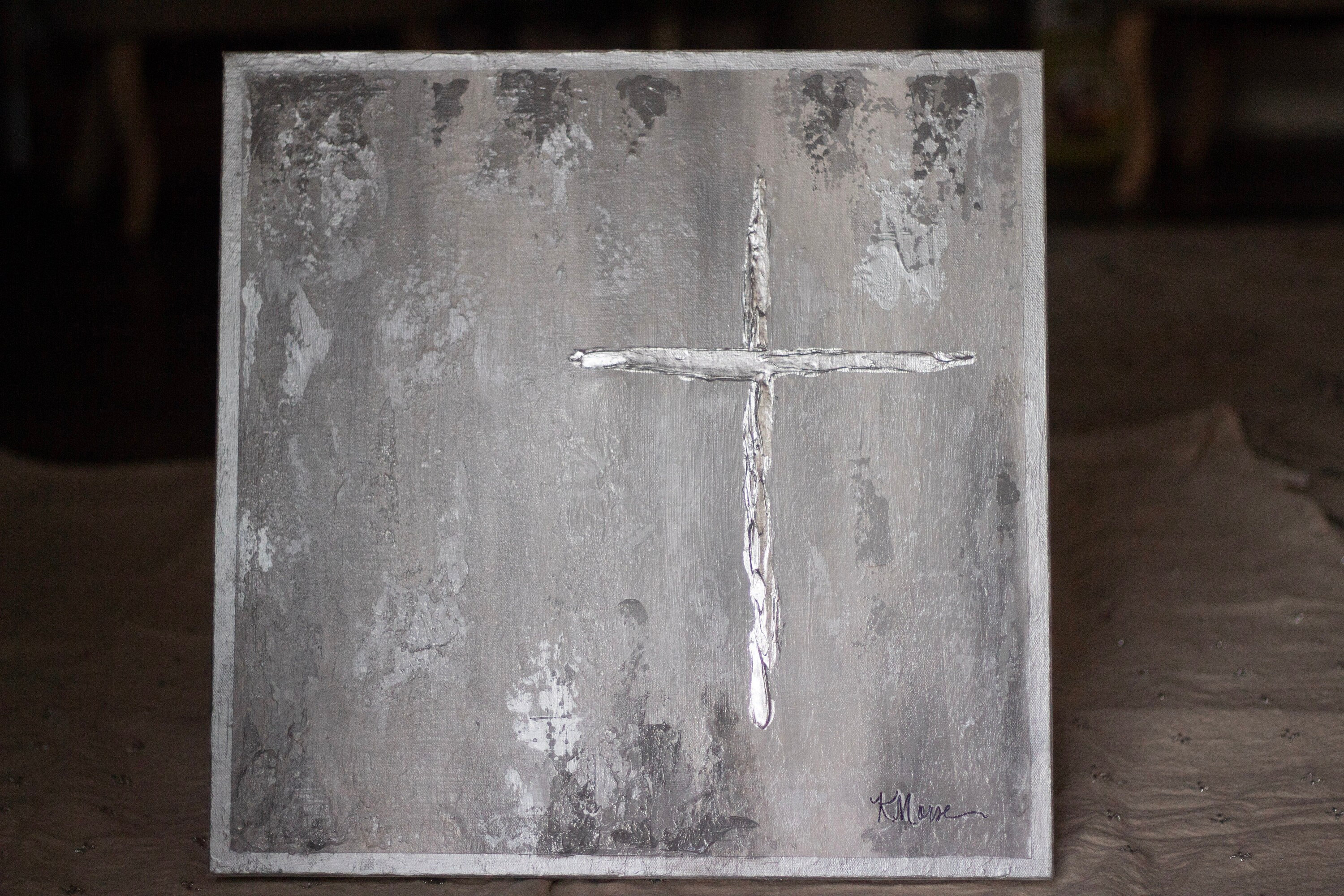 Hand Painted Cross Canvas 20x20 - CUSTOMIZABLE Colors and Sizes - Etsy