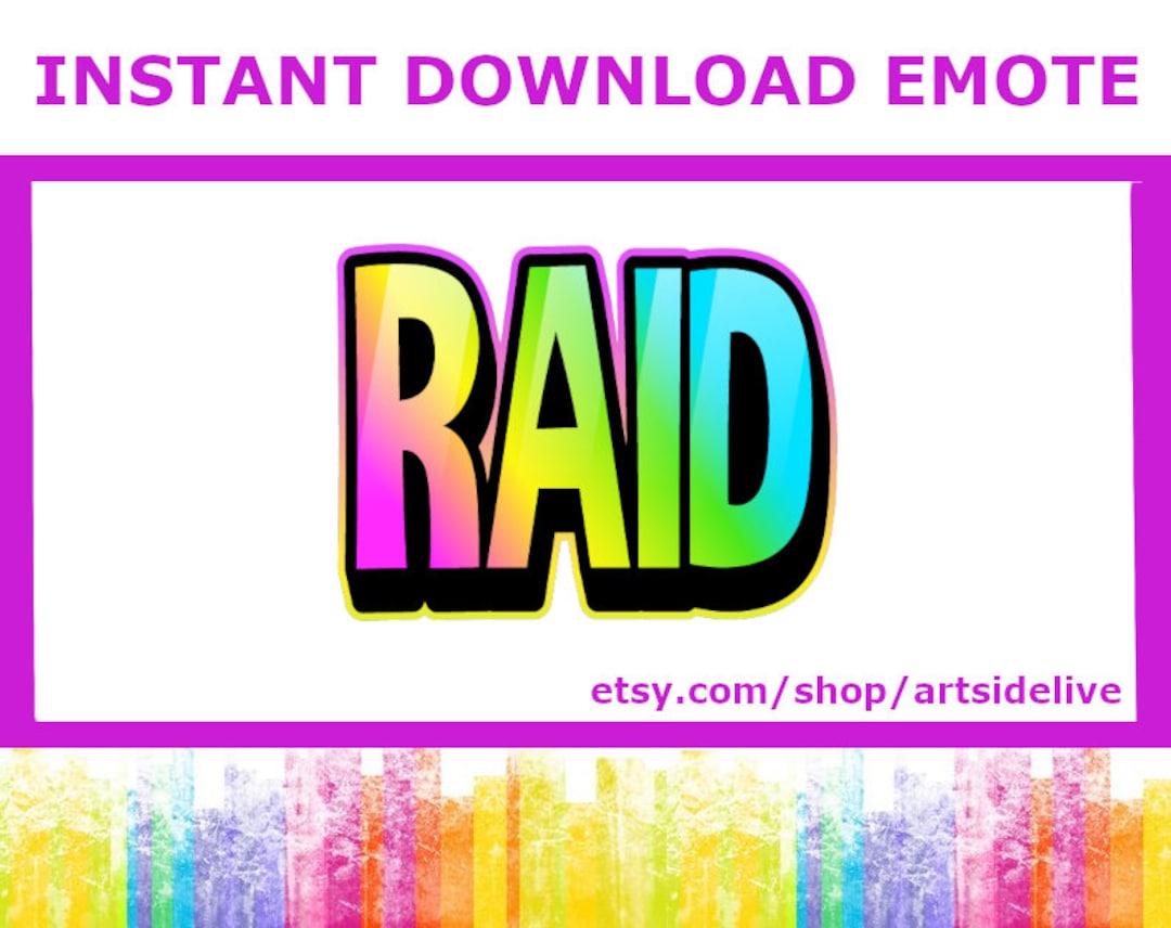Rainbow Raid Twitch Emote - Etsy