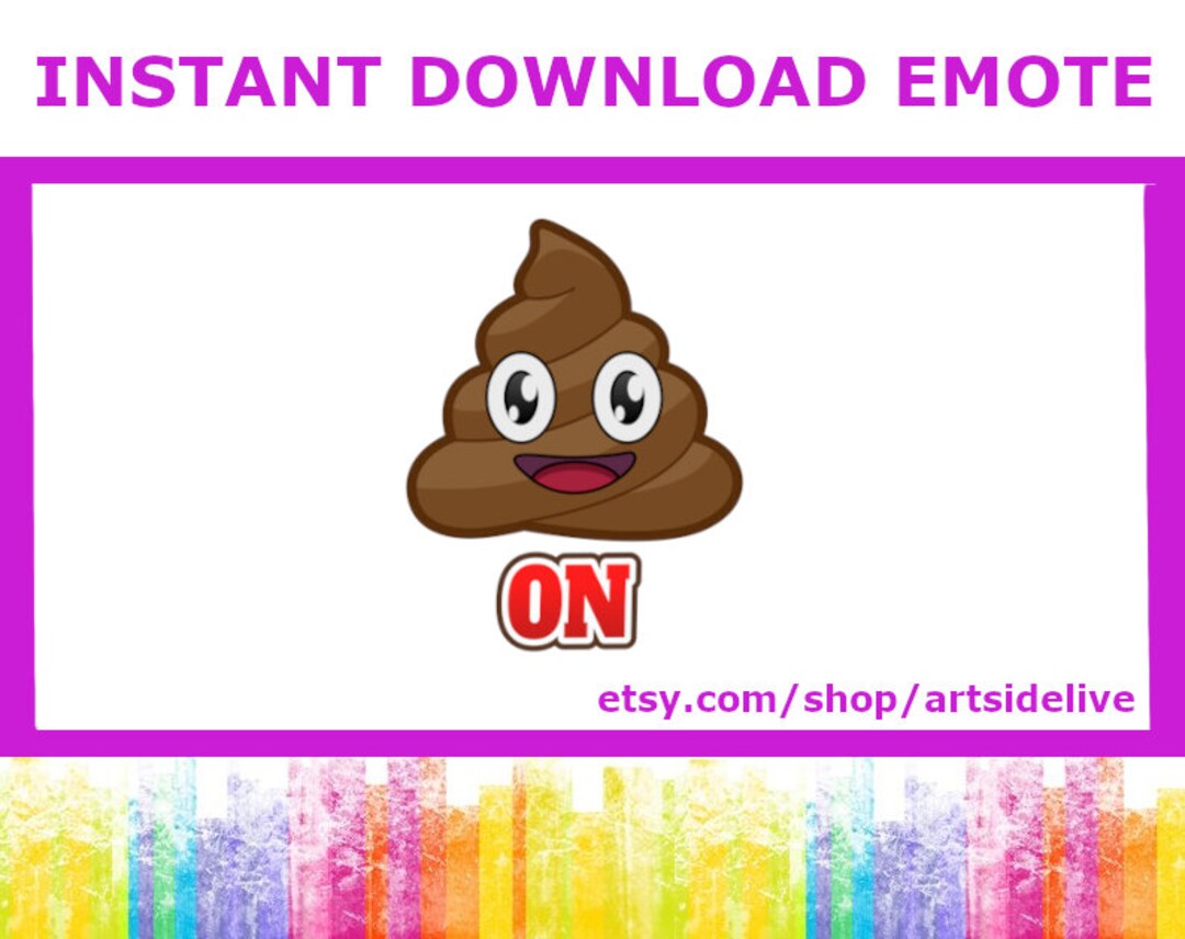 Pooped on Twitch Emote Poop Emoji Poo - Etsy