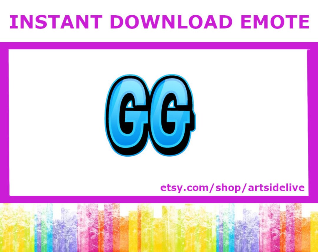 Blue GG Twitch Emote Ggs - Etsy
