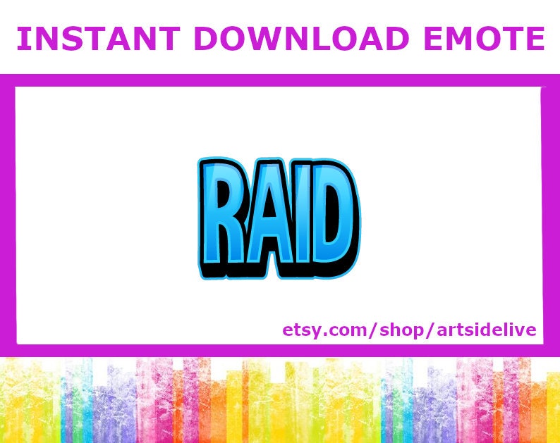 Blue Raid Twitch Emote - Etsy