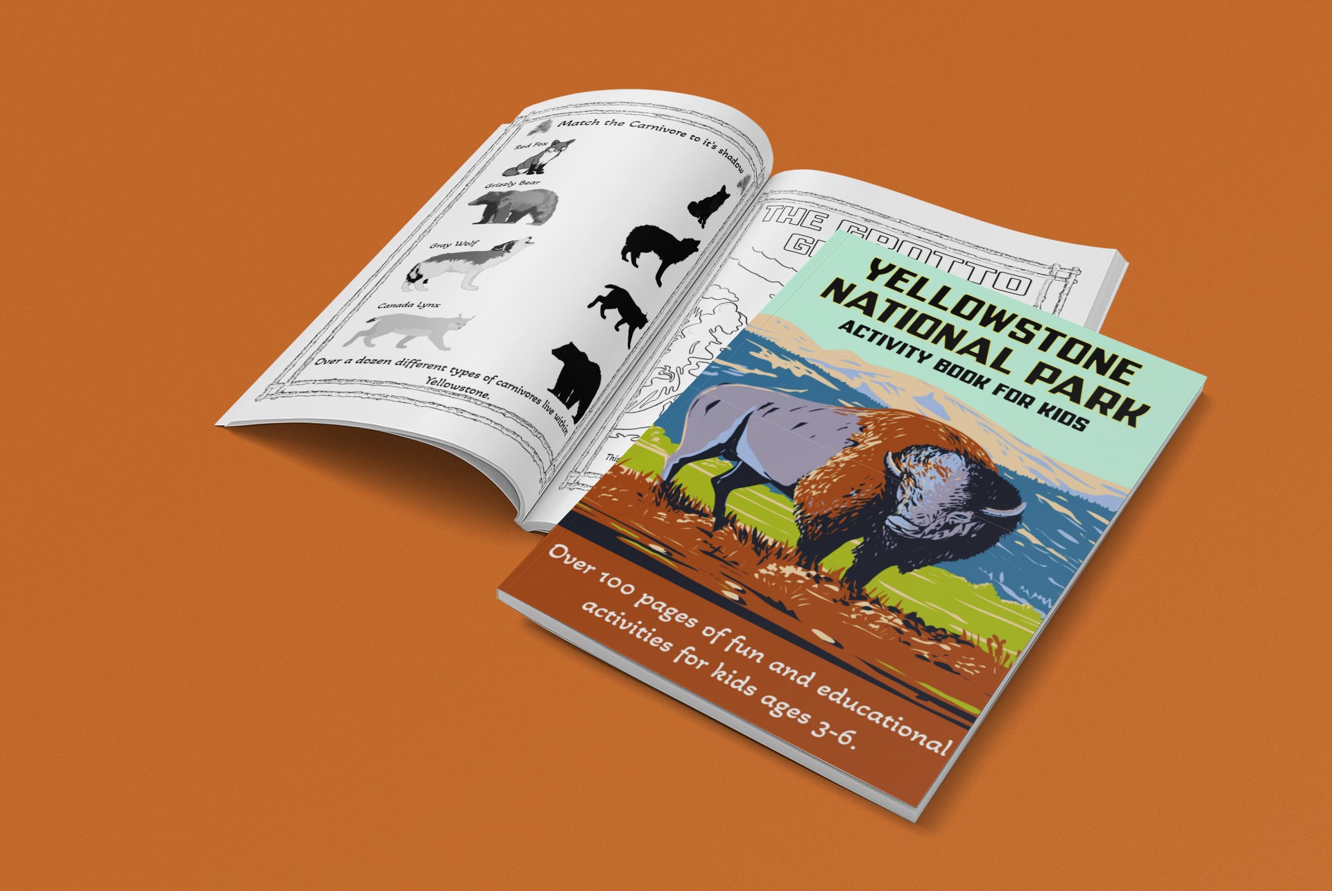 Yellowstone Activity Book for Kids, Yellowstone Coloring Book. National ...