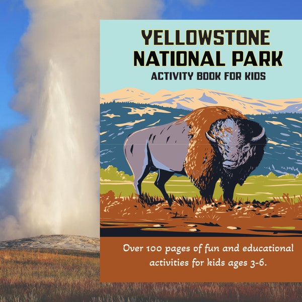 Yellowstone National Park Activity Book - Etsy