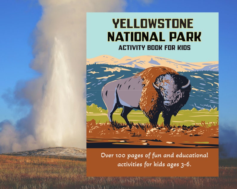 Yellowstone Activity Book for Kids, Yellowstone Coloring Book. National ...