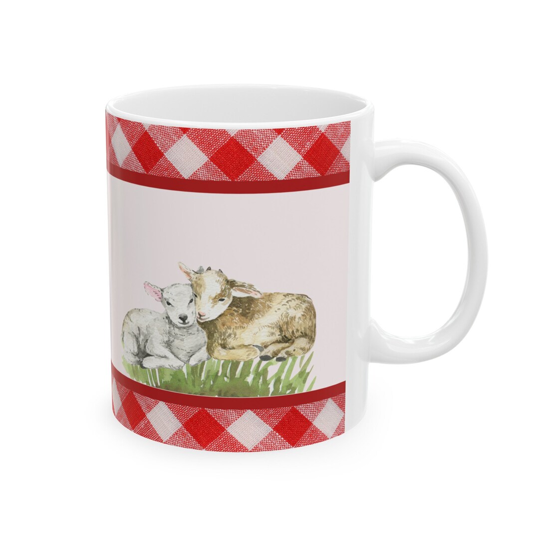 Cozy Sheep Ceramic Farm Animal Mug - Etsy
