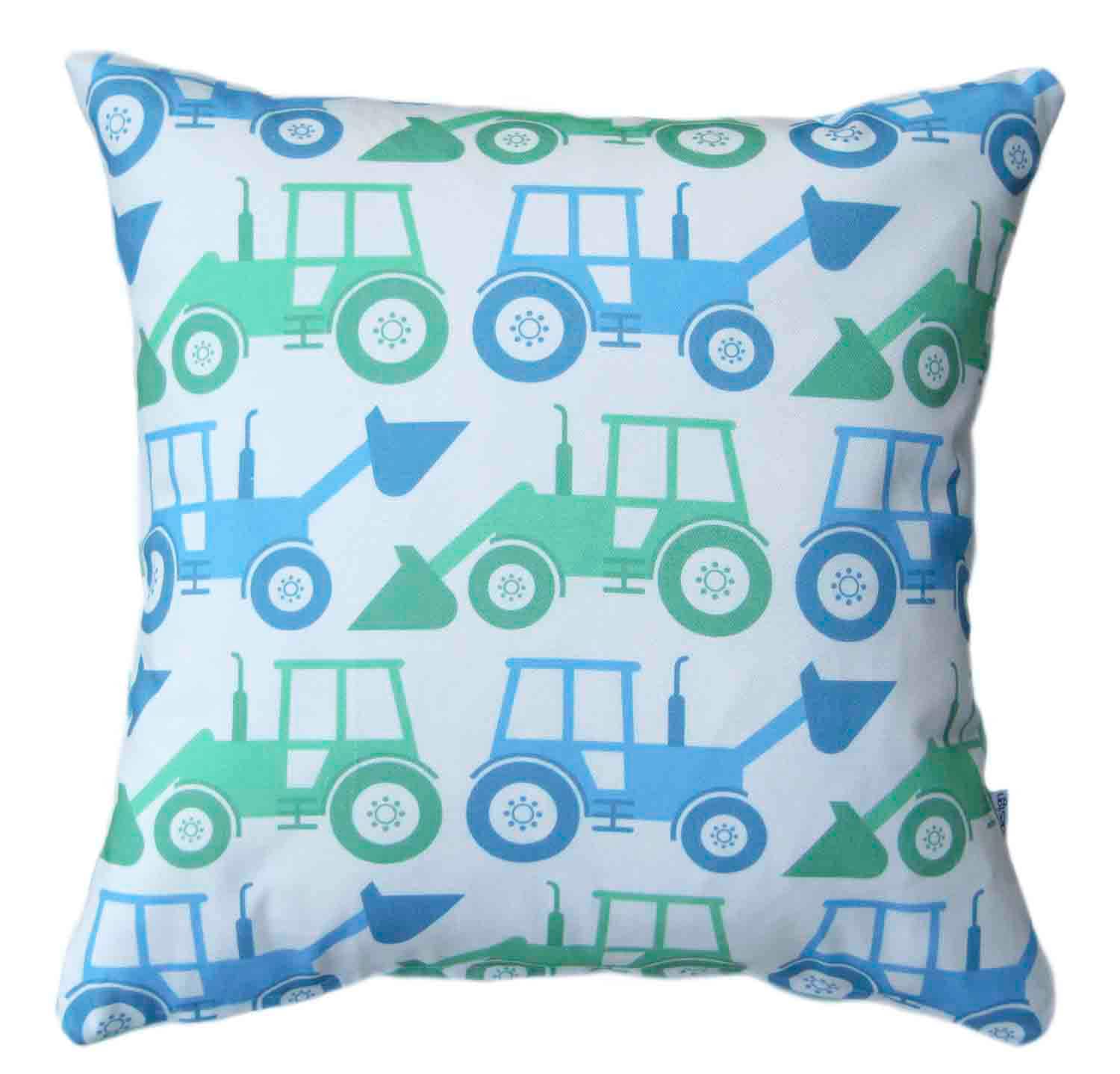 Tractors Fabric Blue/green - Etsy