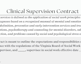 Supervision Contract - Etsy
