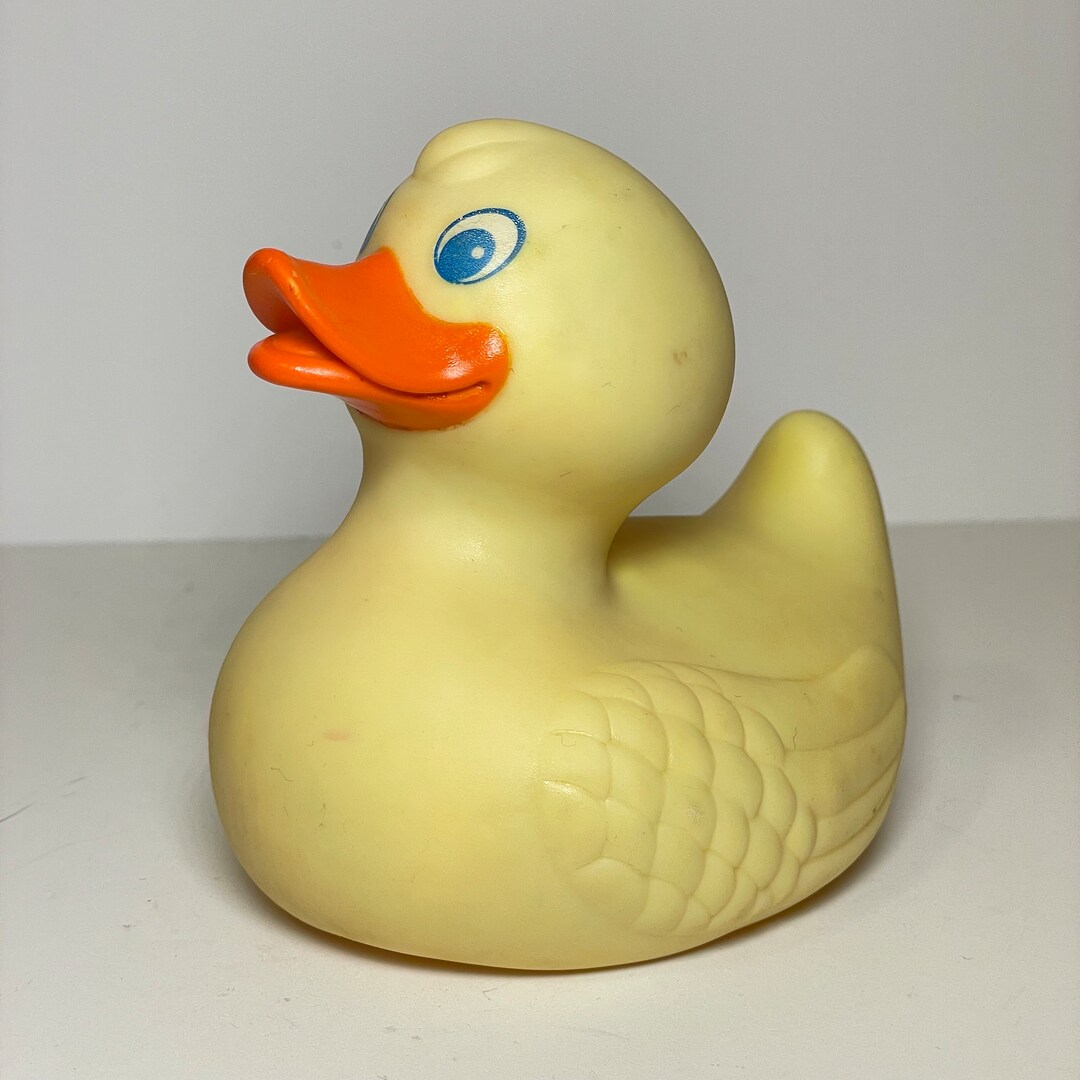 Vintage Yellow Rubber Duck Duckie Toy Bathtub Collectible - Etsy