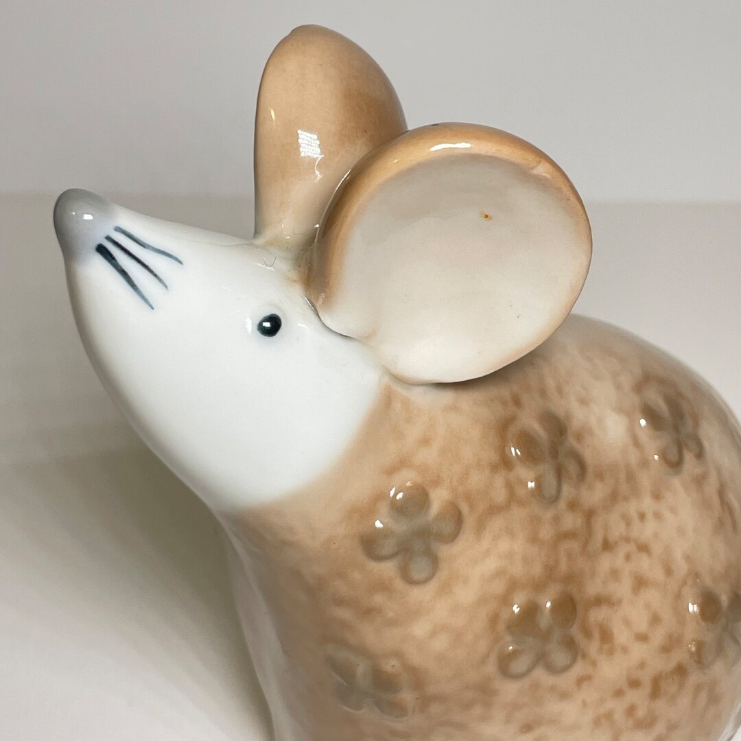 Vintage Ceramic Chubby Mouse Figurine Made in Japan - Etsy
