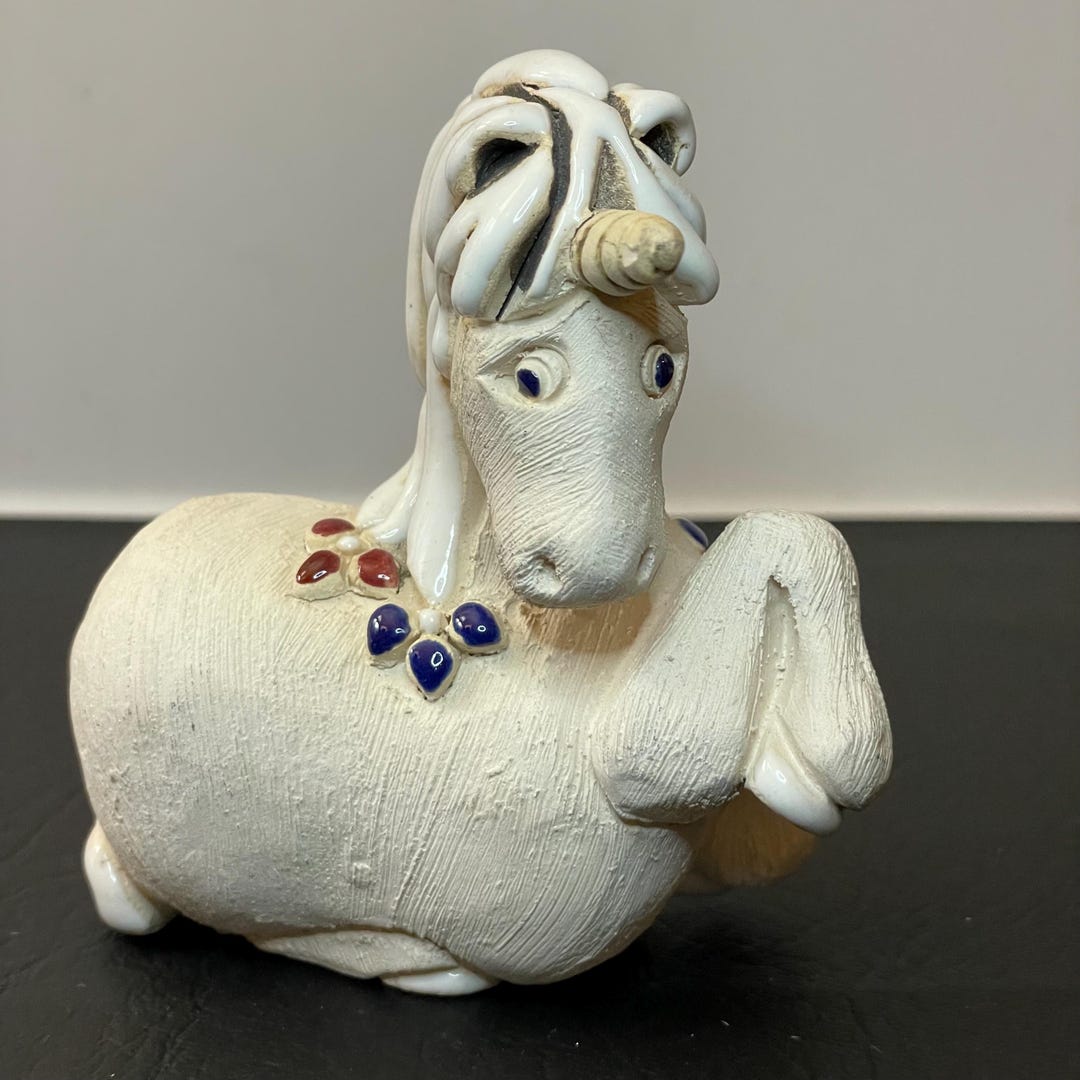 Artesania Rinconada Ceramic Hand Carved Unicorn Figurine - Etsy