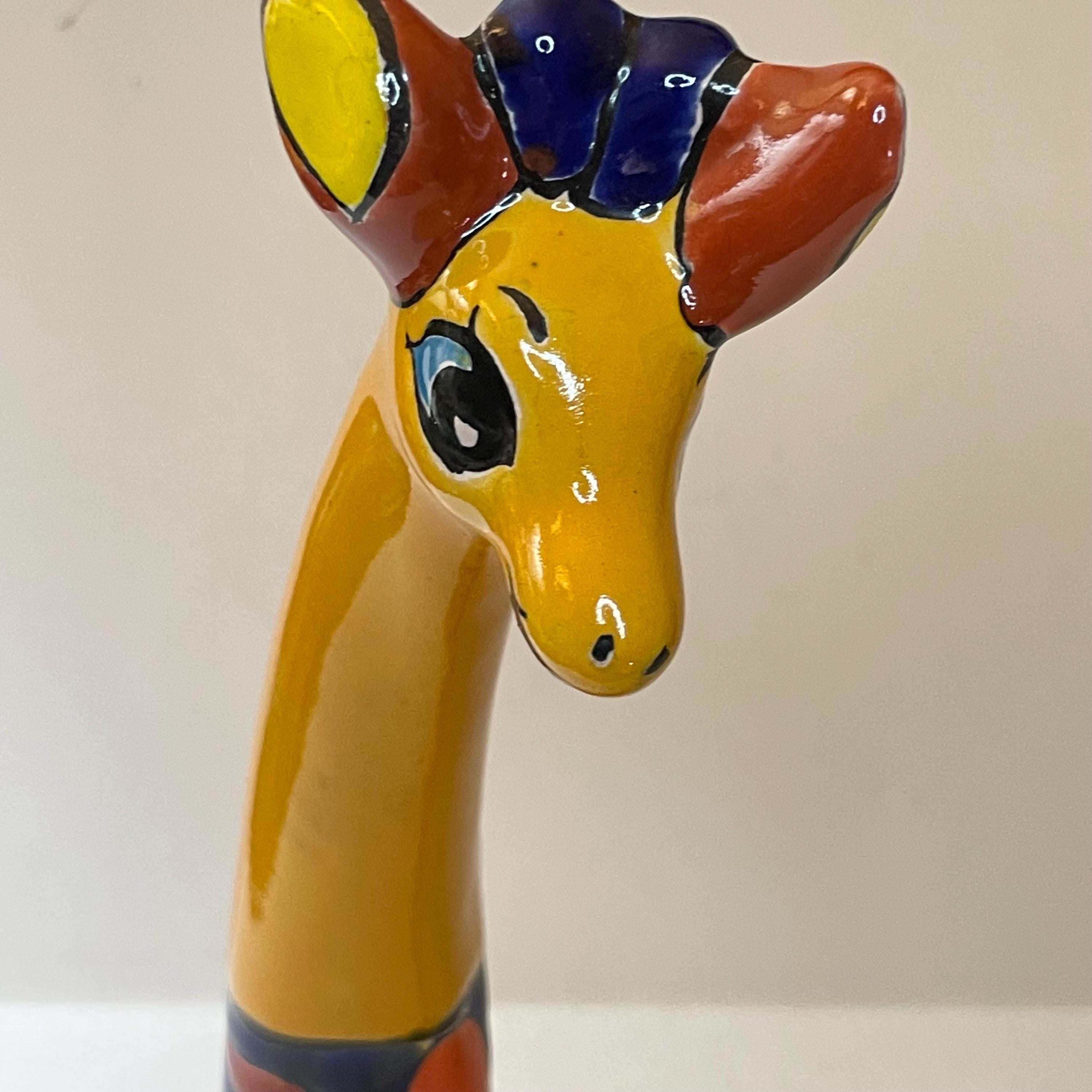 Talavera Mexican Folk Art Pottery Giraffe Figurine Colorful - Etsy