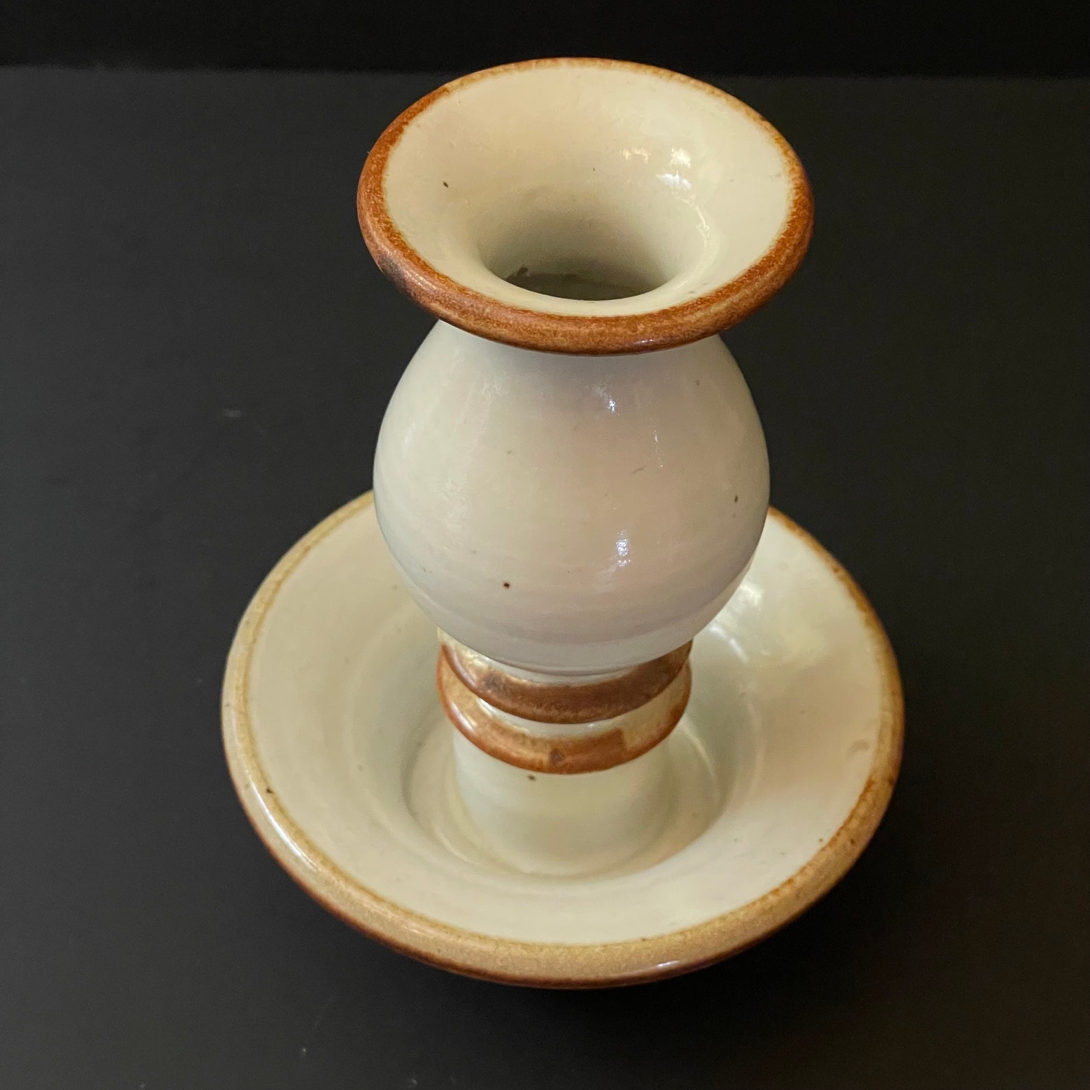 Vintage Mahon Made Stoneware Signed MMS Pair of Candle Holders Studio ...