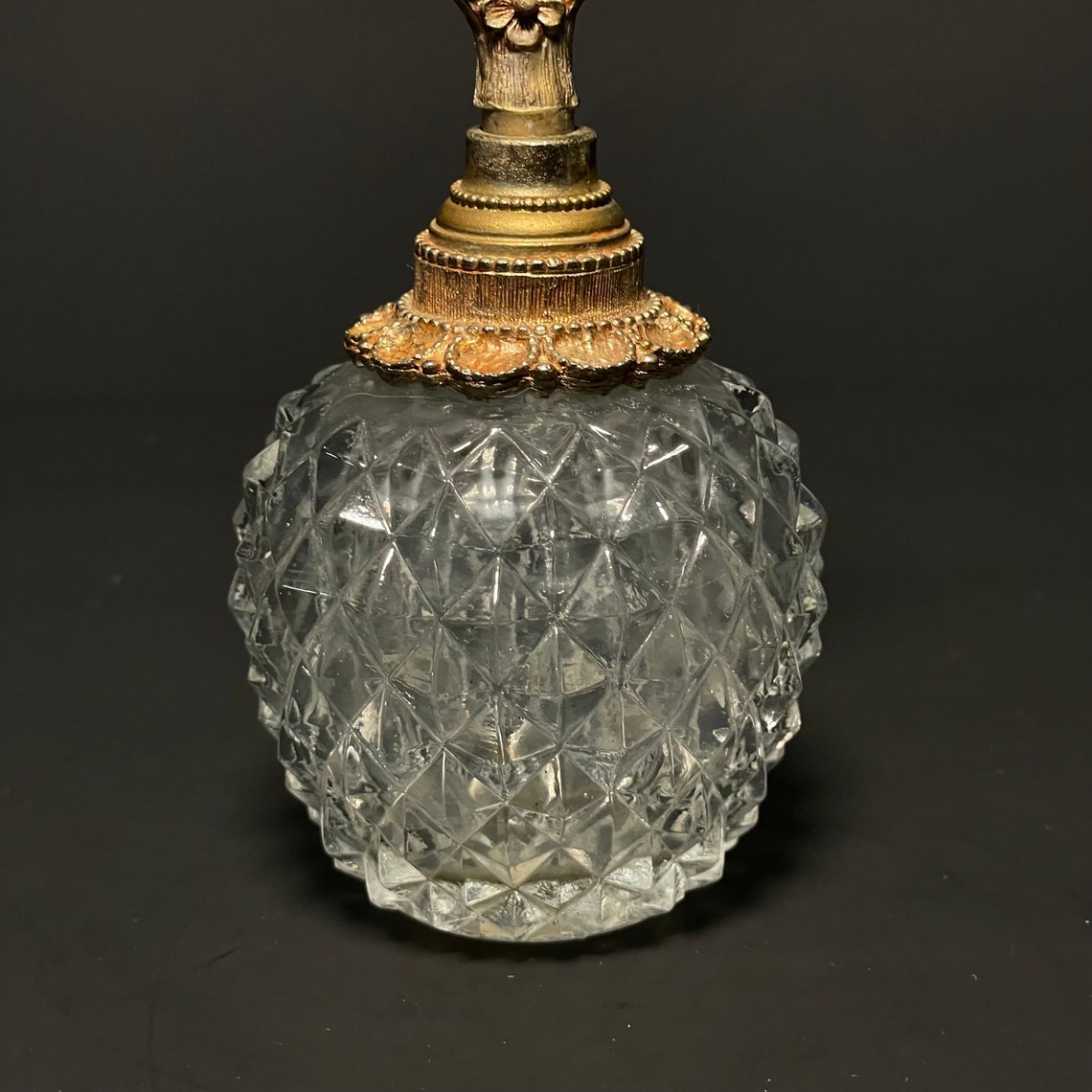 Vintage Matson Gilt Gold Ormolu Rose Perfume Cut Glass Bottle - Etsy