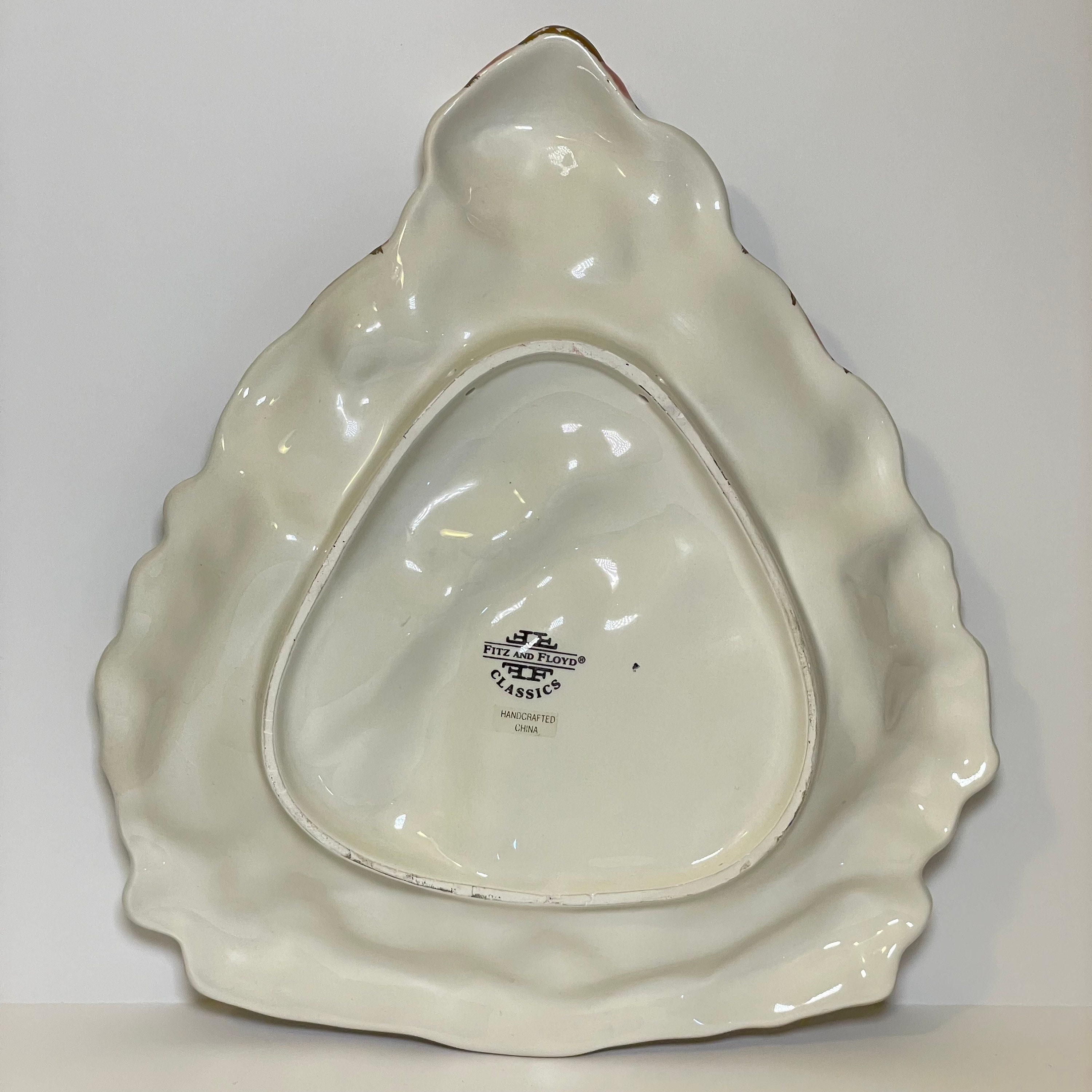 Vintage Fitz and Floyd Snowy Woods Canape Ceramic Plate Santa With ...