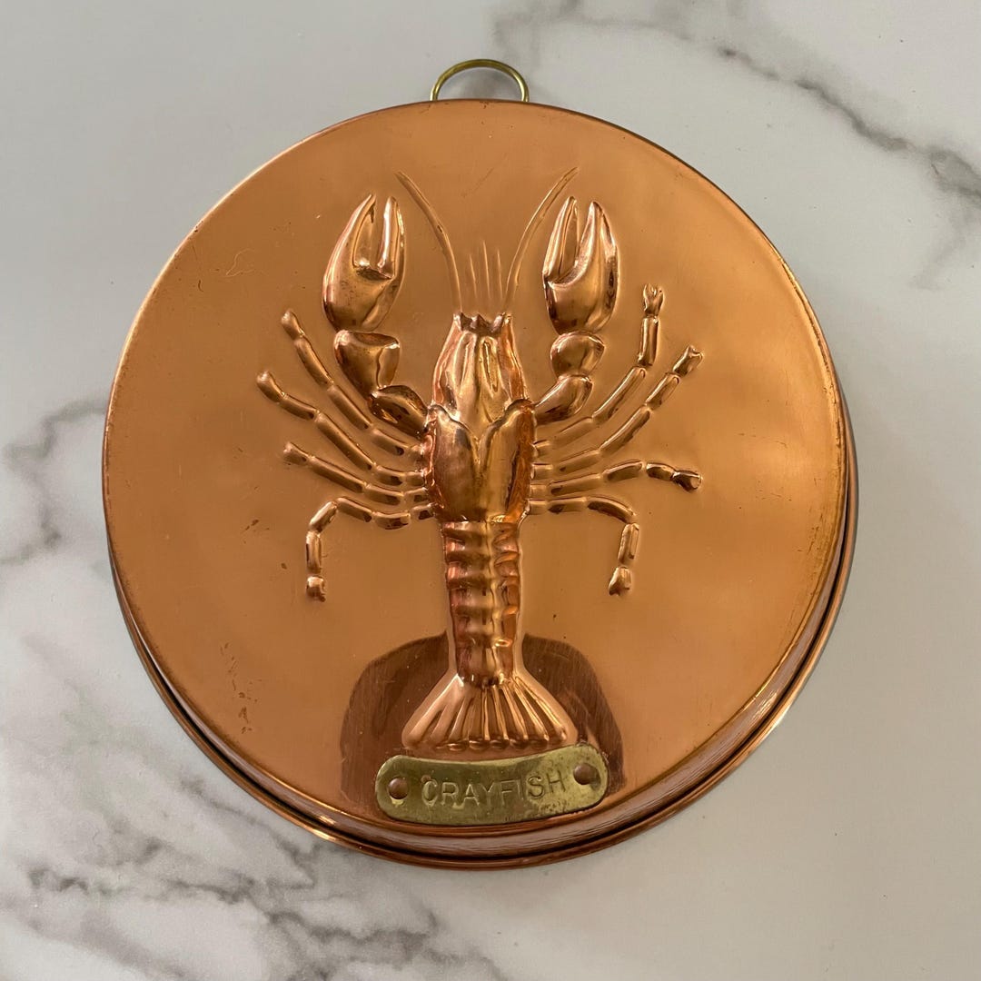 Vintage Hammered Copper Plated Mold Crayfish Wall Decoration - Etsy