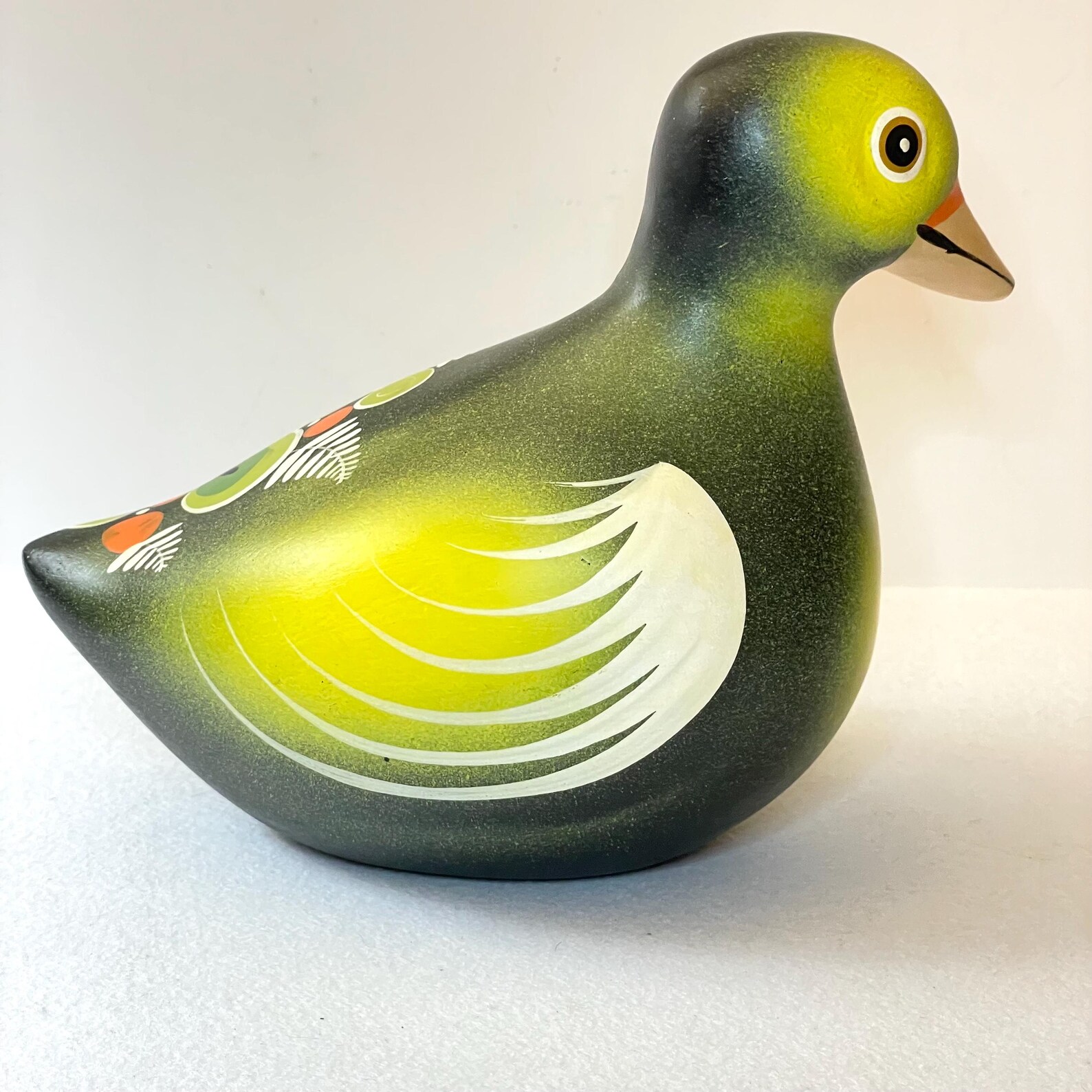 Regin Mexico Hand Painted Duck Fox Folk Art Mexican Pottery - Etsy