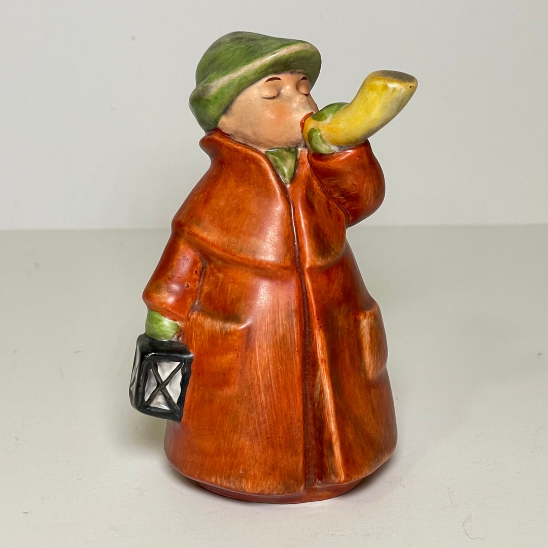 Vintage Goebel Porcelain Town Crier Horn Blower Figurine West Germany ...