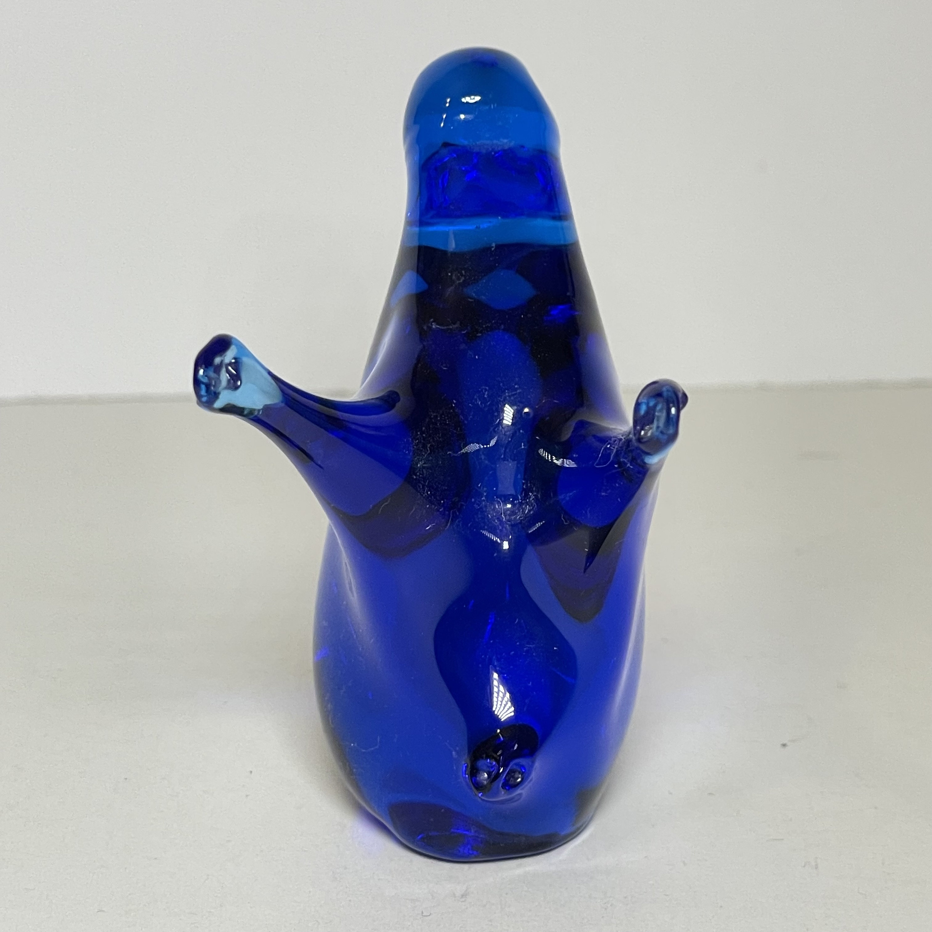 Vintage Cobalt Blue Glass Bird Paperweight Figurine - Etsy