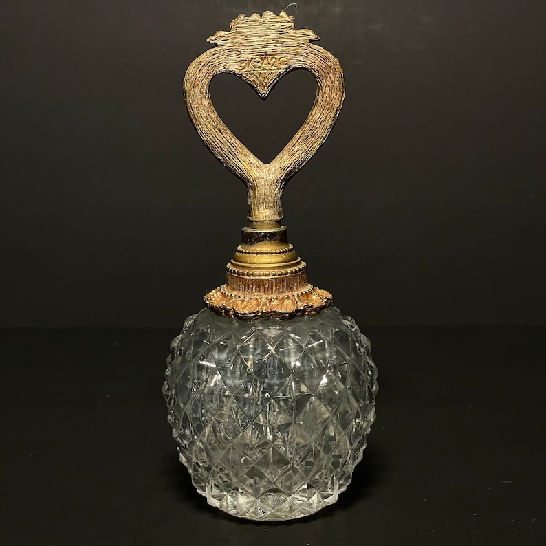 Vintage Matson Gilt Gold Ormolu Rose Perfume Cut Glass Bottle - Etsy