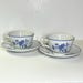 Vintage Spode Rochelle Cup & Saucer Blue and White Floral Design Set of ...