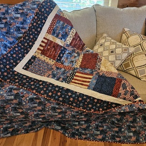 Patriotic Quilt - Etsy