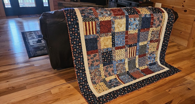 Patriotic Quilt - Etsy