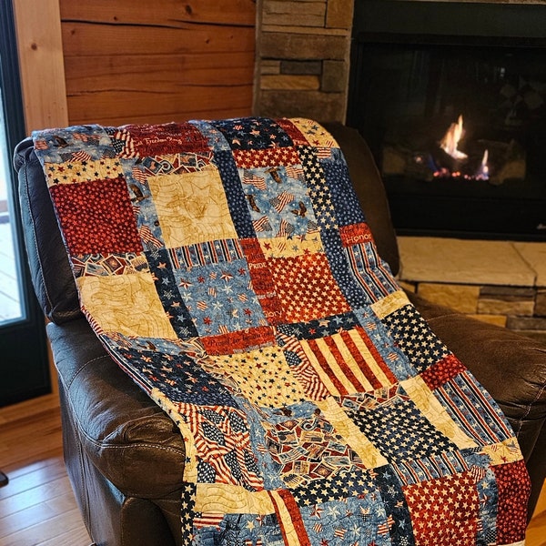Patriotic Quilt - Etsy