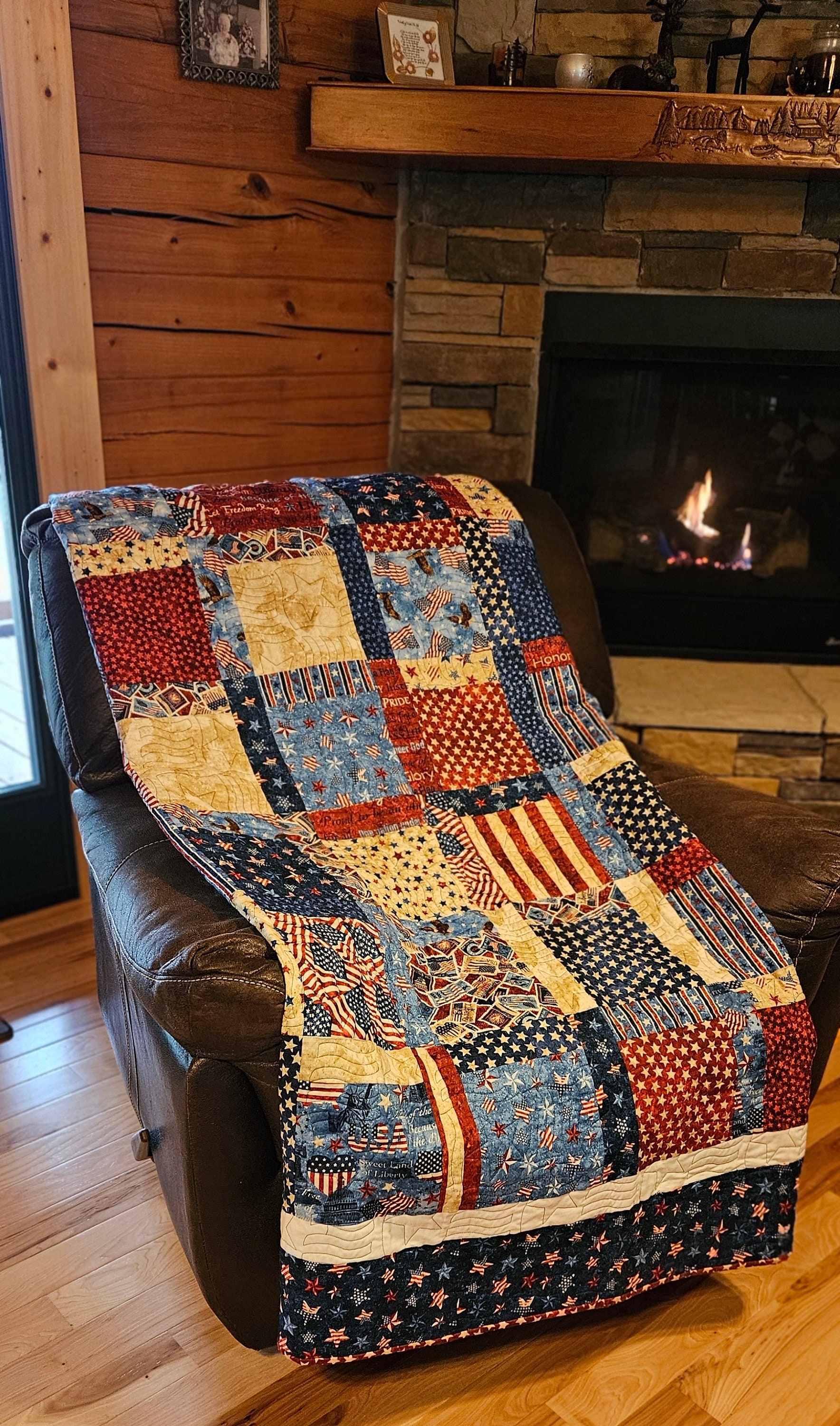 Patriotic Quilt - Etsy