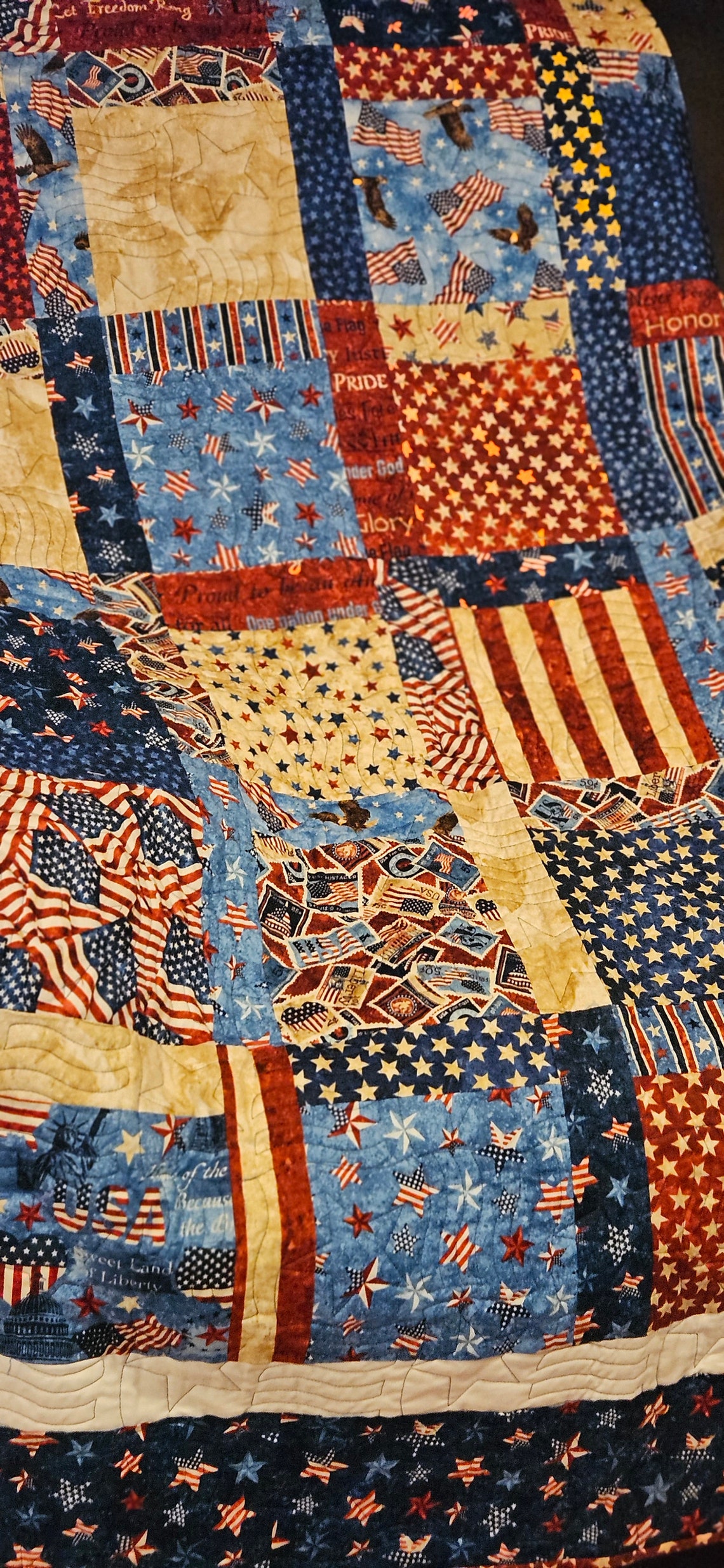 Patriotic Quilt - Etsy