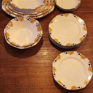 RARE Vintage 1920's Homer Laughlin Flower Pattern Dinnerware made 1926 ...