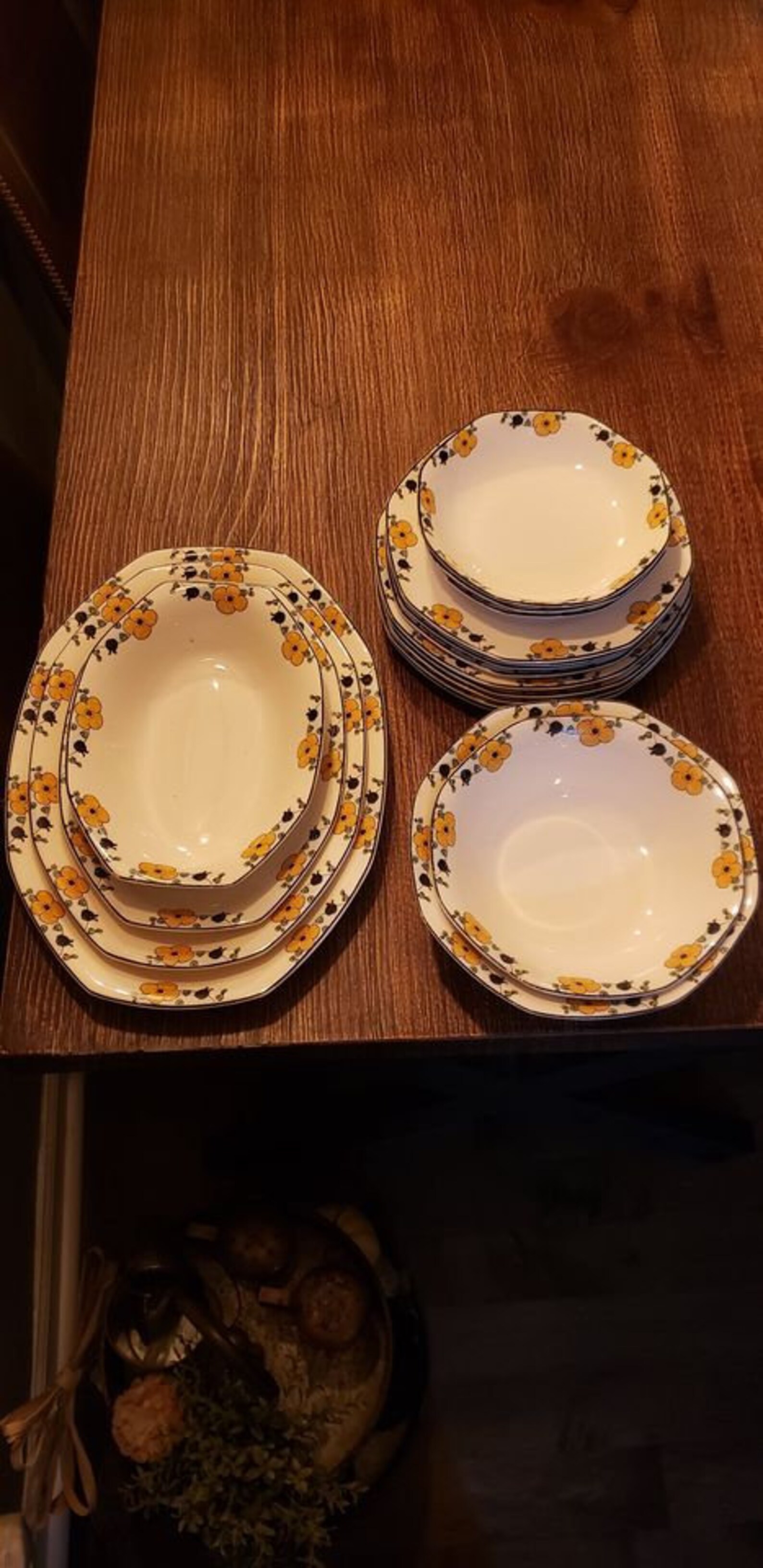 RARE Vintage 1920's Homer Laughlin Flower Pattern Dinnerware made 1926 ...