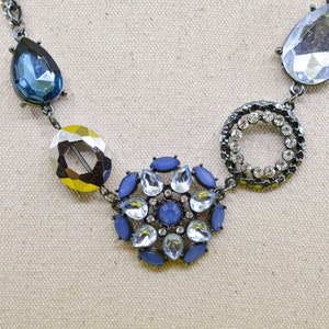 Blue Tone With Crystals Womens, Fashion Necklace - Etsy