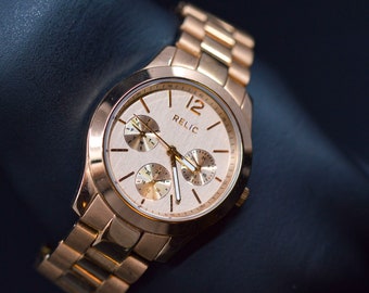 Relic Gold Watch - Etsy