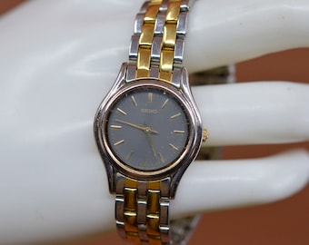 Seiko Quartz , Gold Tone With White Dial, Womens Quartz Wrist Watch - Etsy