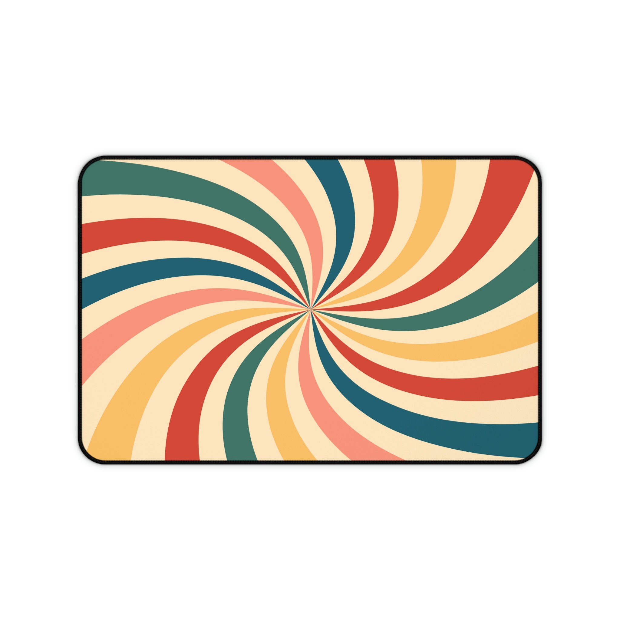 Wavy Retro Deskmat Retro Boho Desk Mat, 70s Retro Desk Pad, Cute ...